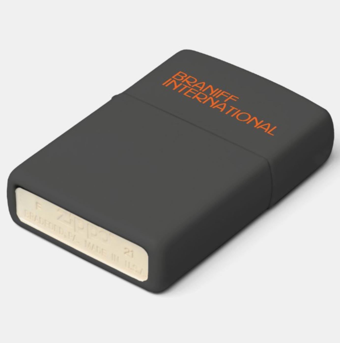 Braniff Zippo Lighter – 1968 International Font Design – Braniff Boutique