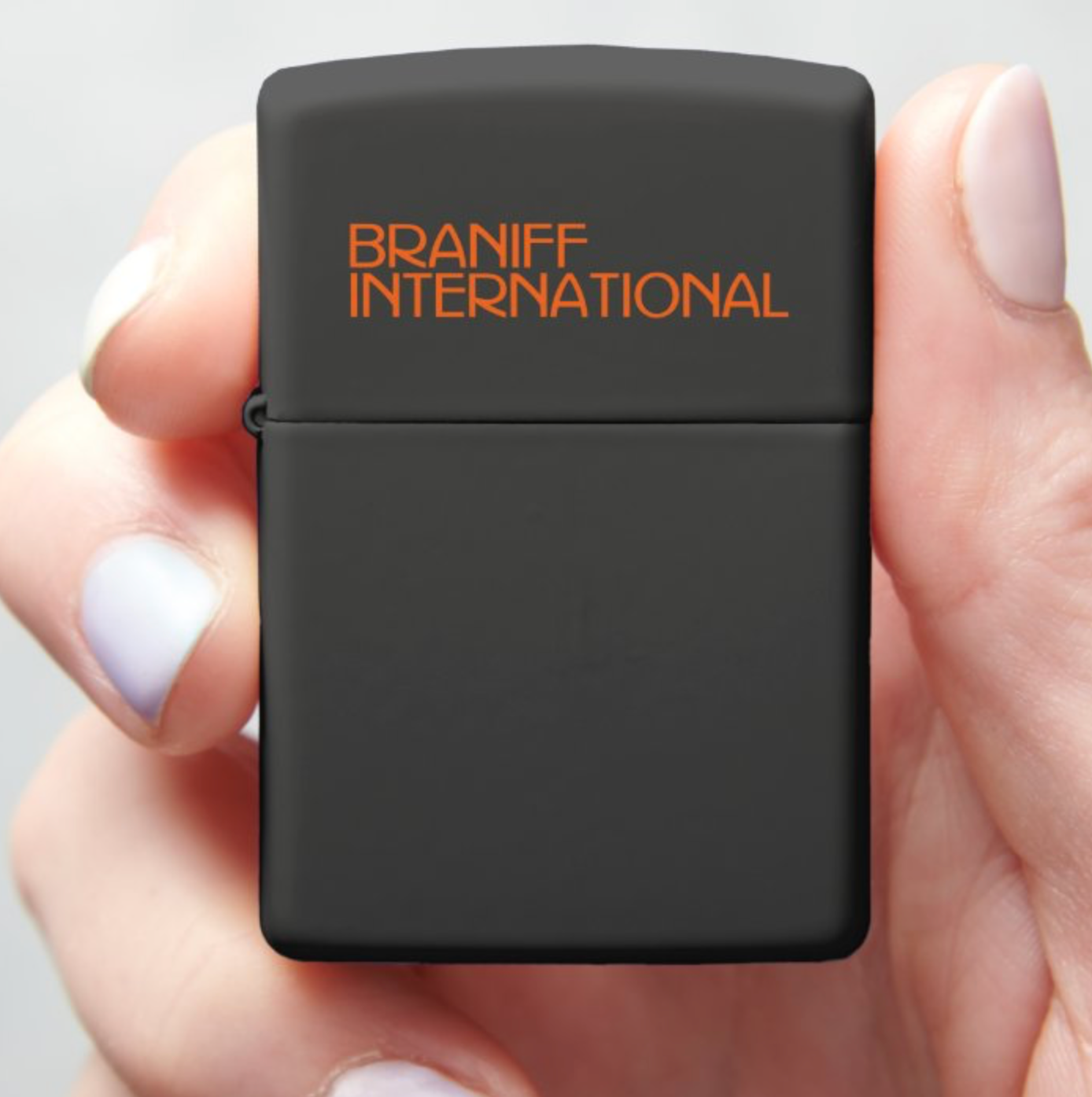 Braniff Zippo Lighter – 1968 International Font Design – Braniff Boutique