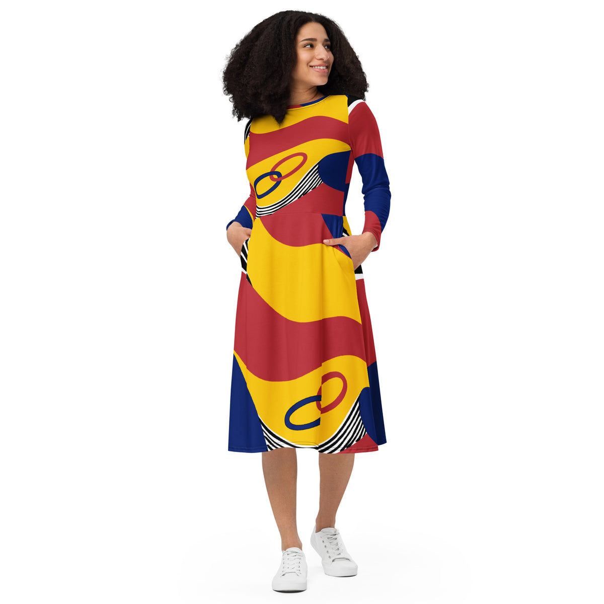 Dress Long Sleeve Women's Braniff Alexander Calder Design 1973 Flying ...