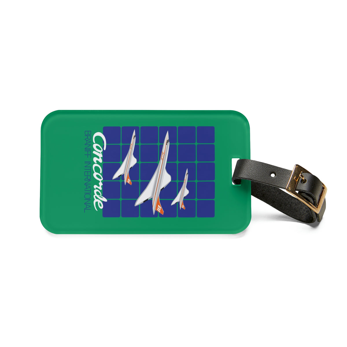 Braniff Ultra Space Jet Luggage Suitcase Tag Concorde SST Green ...