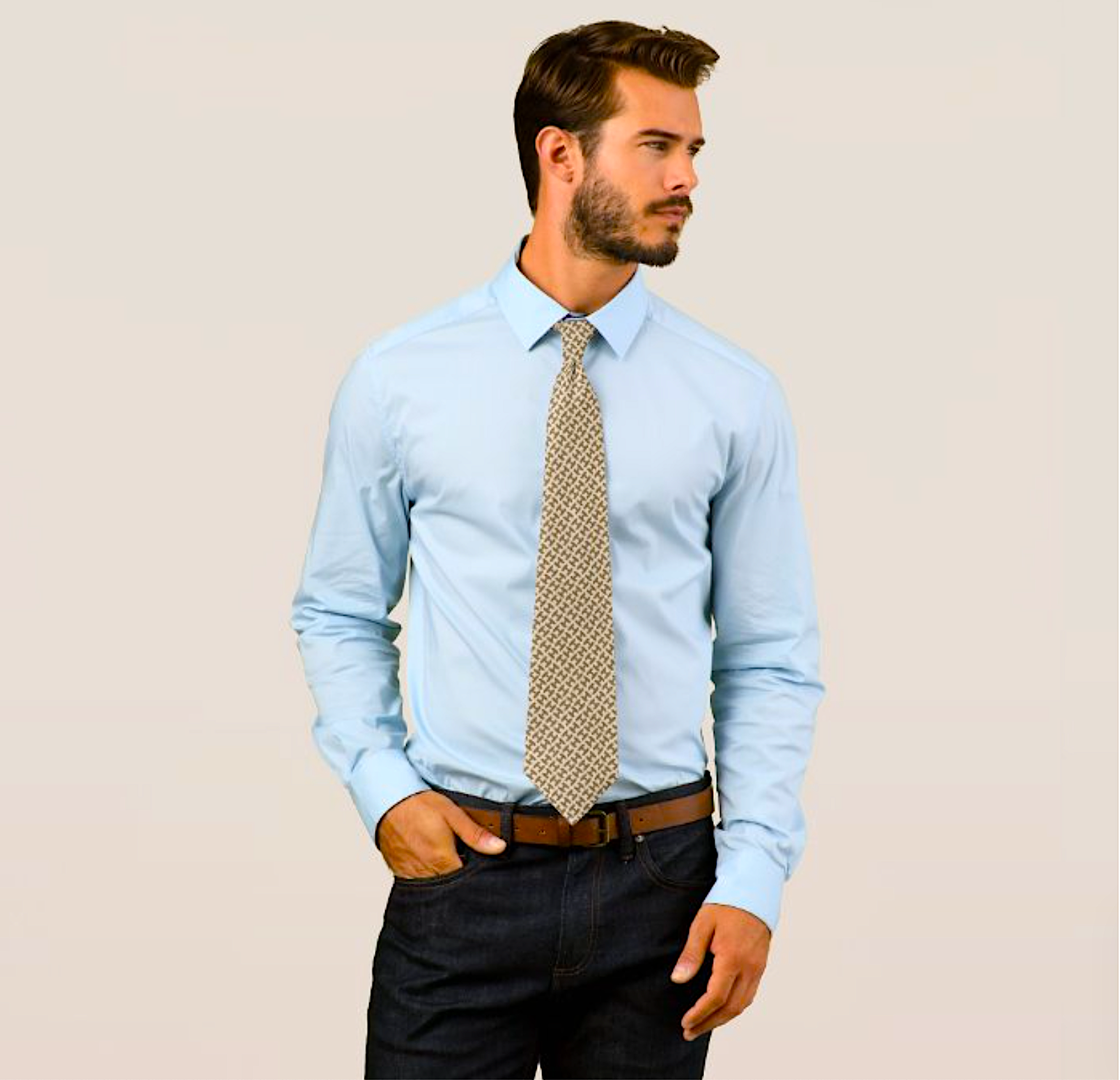 Braniff Men Brown Necktie - Braniff Halston Design H – Braniff Boutique