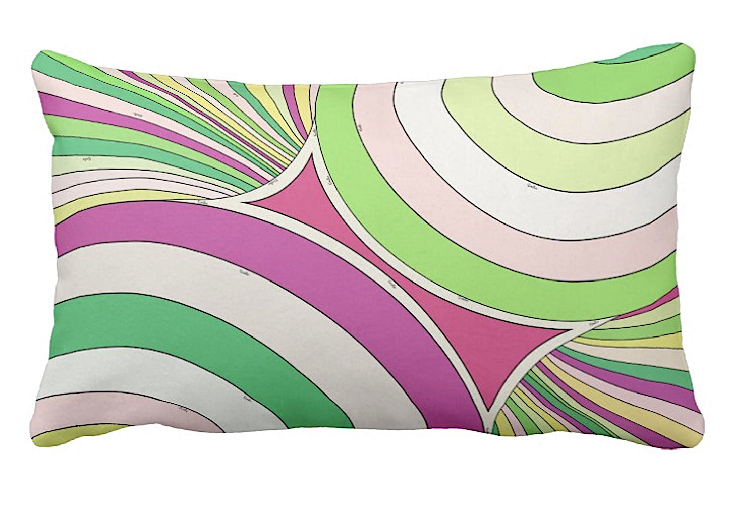 Pillow or Lumbar Bar Pink Pillow - Pucci Design – Braniff Boutique
