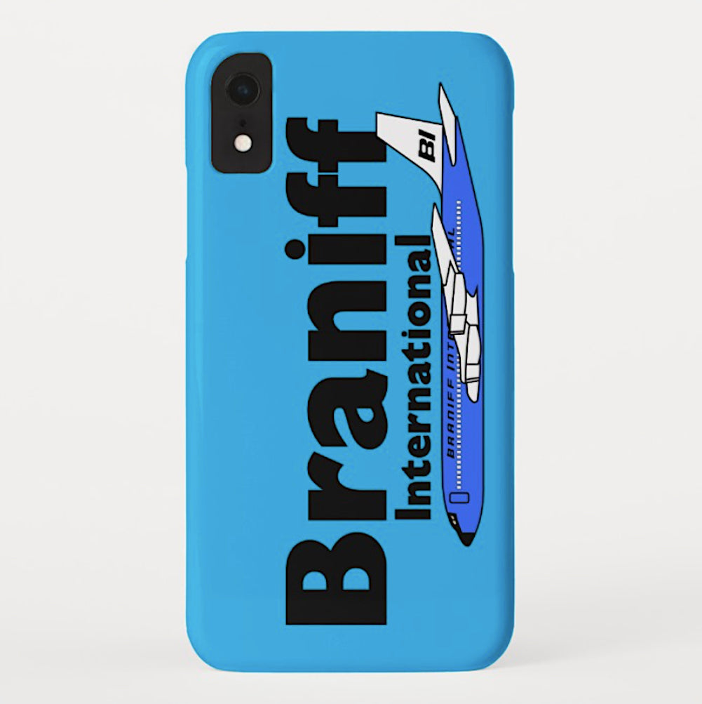 Phone Case iPhone and Galaxy Barely There Braniff Blue Boeing 707 in L ...