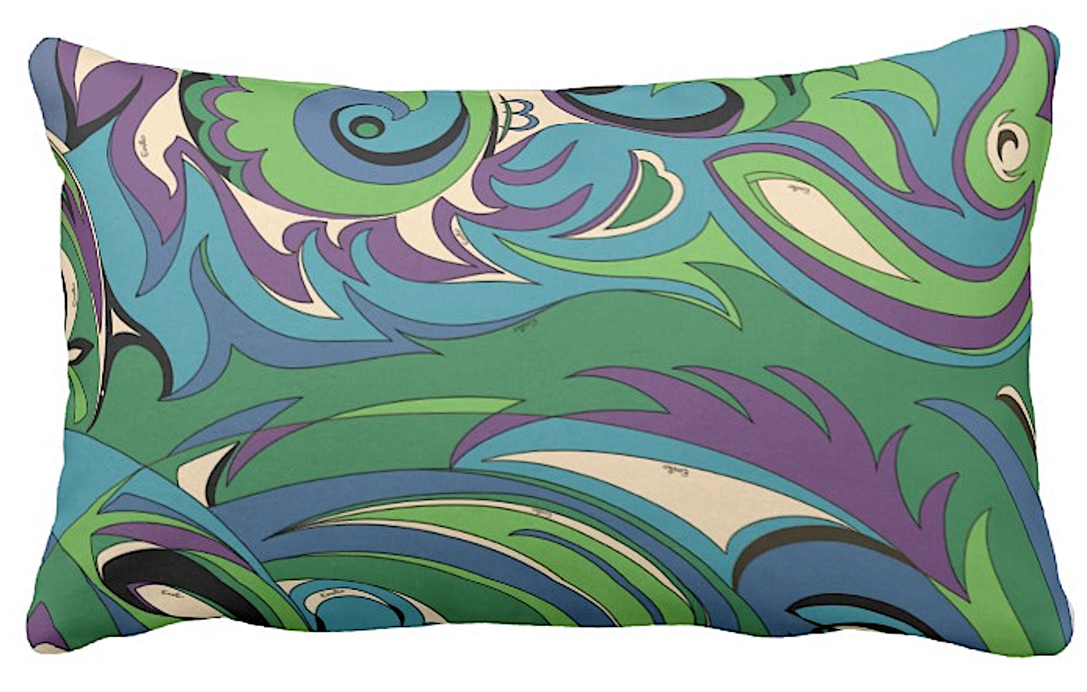 Pillow & Lumbar Bar Pillow - Pucci Turquoise Green – Braniff Boutique